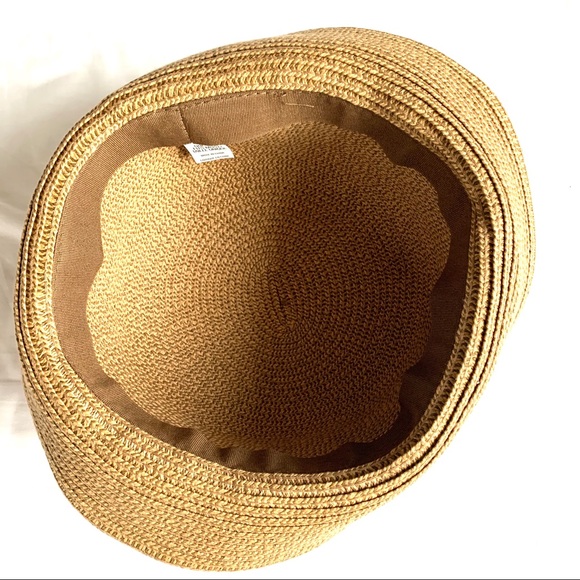 Accessories | Euc Straw Bowler Hat With Wide Red Ribbon | Poshmark